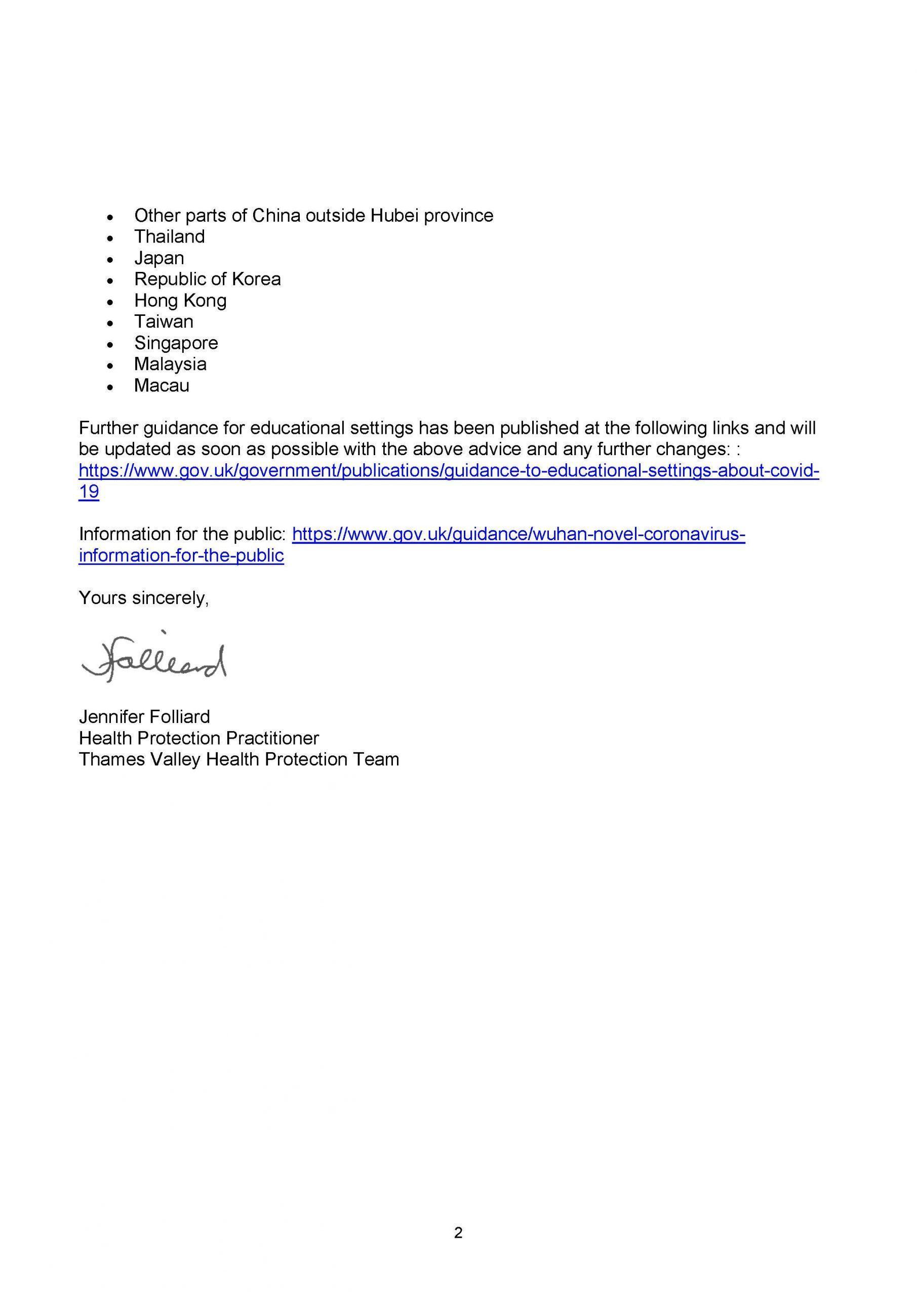 Coronavirus – Advice for Schools – Big Creative Education